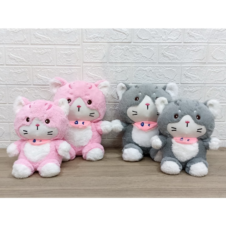 Jual Boneka Kucing dengan Celemek Lucu - Boneka Sitting Cat Ukuran S ...