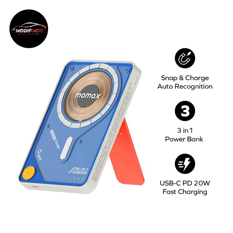 Jual MOMAX Mobile Suit Gundam 1 Power X Pro Magnetic Wireless Power ...