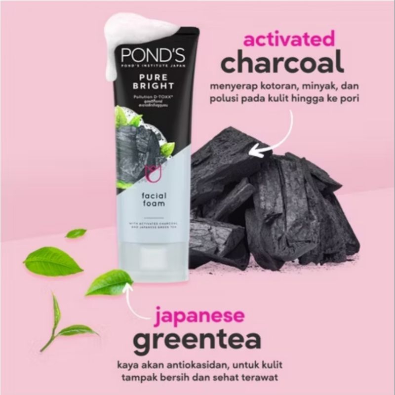 Jual Ponds Facial Wash Pure Bright 100G | Shopee Indonesia