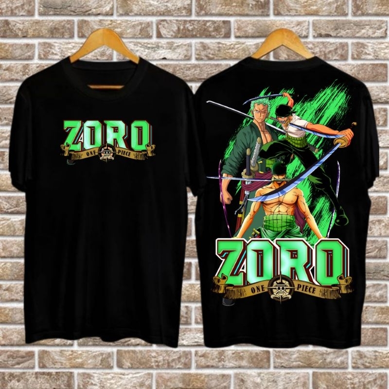 Jual Baju Kaos Distro Tshirt Terlaris Motif Zoro Pakaian Pria Wanita ...