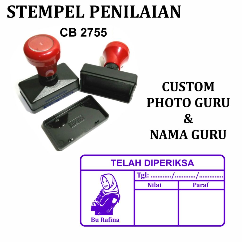 Jual Stempel Warna Nilai Guru TK/PAUD Custom Photo | Shopee Indonesia