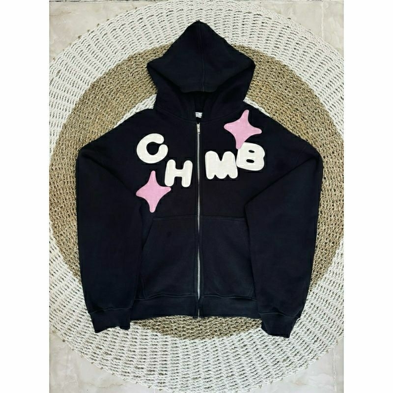 Jual ZIP HOODIE BOXY OVERSIZE SHOOTING LOVE BLACK • CHMB • ZIPPER ...