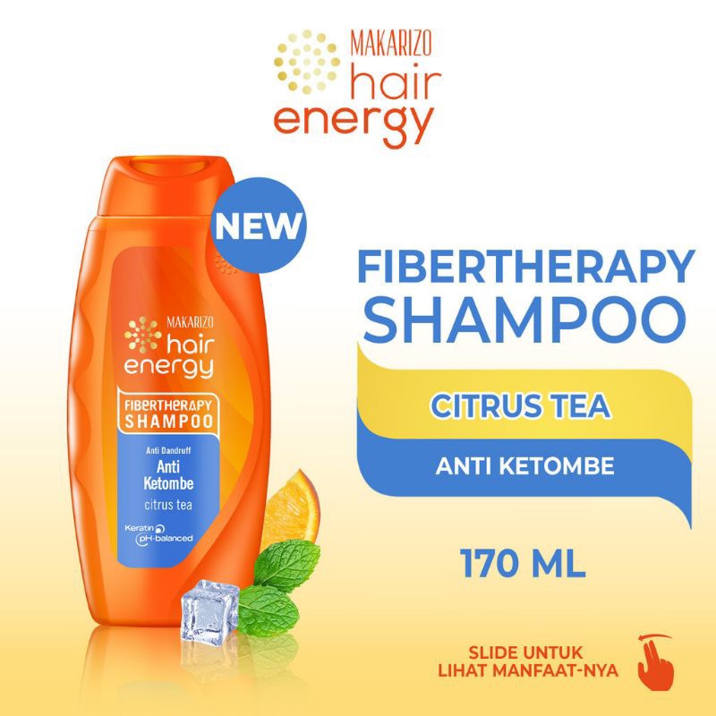 Jual Makarizo Hair Energy Fibertherapy Shampoo Anti Ketombe Citrus Tea 170ml / Shampoo Anti ...