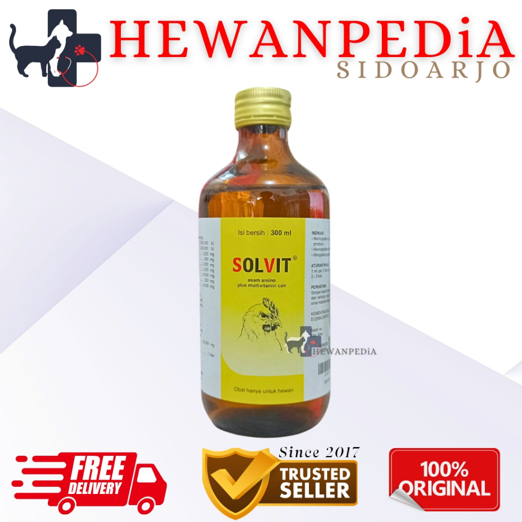 Jual SOLVIT 300 ml MEDION - Vitamin Asam Amino Lengkap Untuk Unggas Ayam Itik Bebek Burung ...