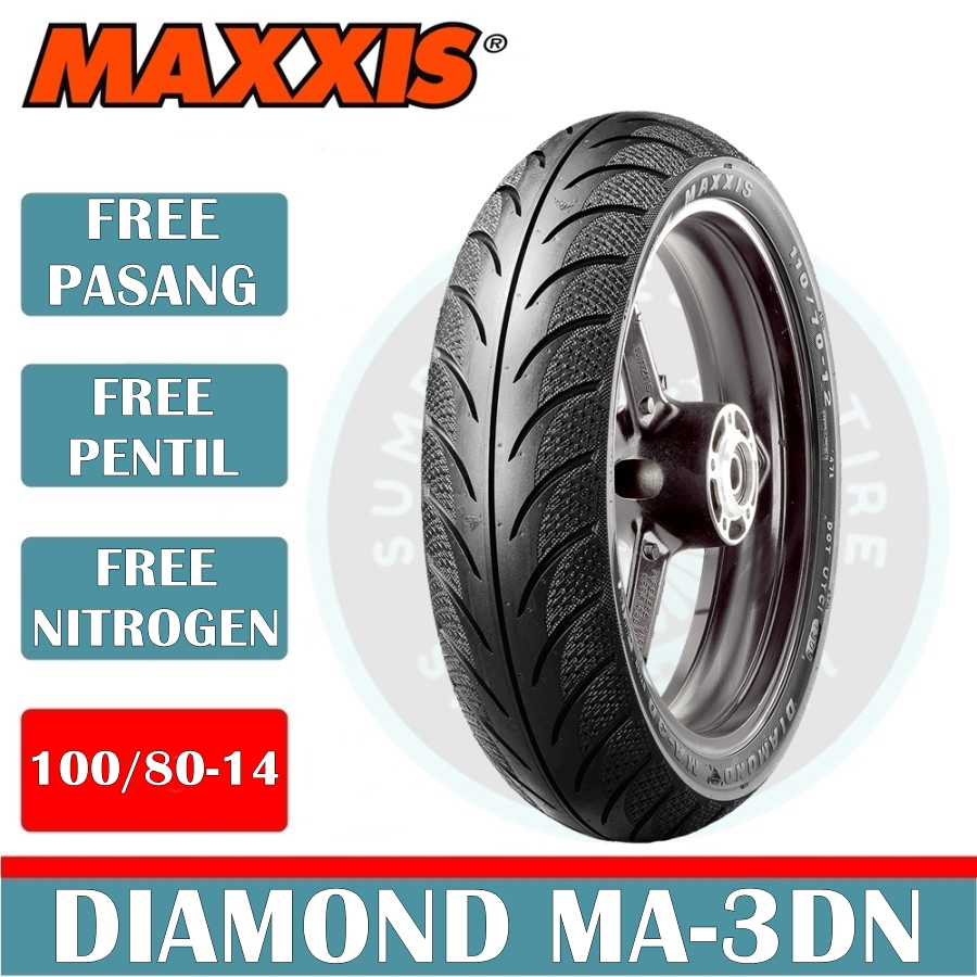 Jual Ban Motor MAXXIS DIAMOND MA3DN 100/80-14 Tubeless Ban Motor Matic ...
