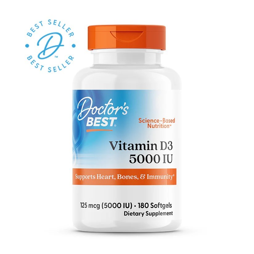 Jual Doctors Best Doctor's Best Vitamin Vit D 3 D3 5000IU 5000 IU 125mcg 180 Softgels/ 360 ...