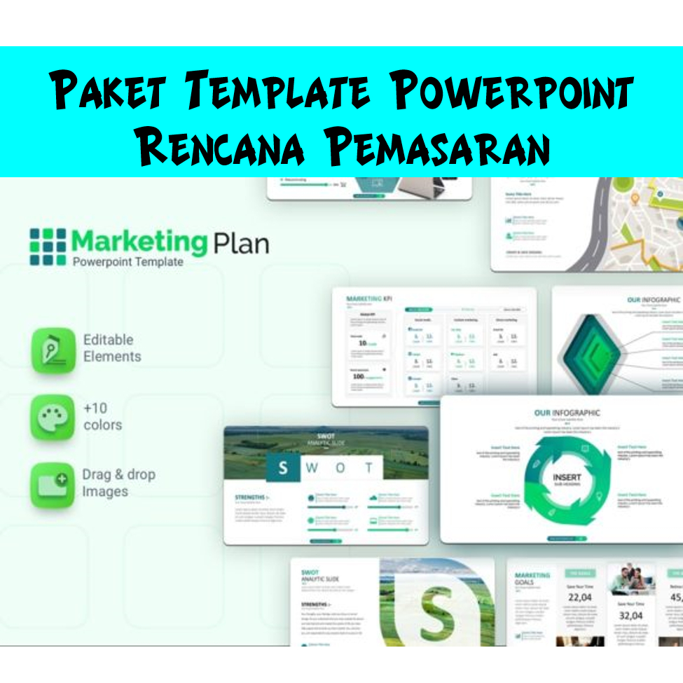Jual Paket Template Powerpoint Rencana Pemasaran | Shopee Indonesia