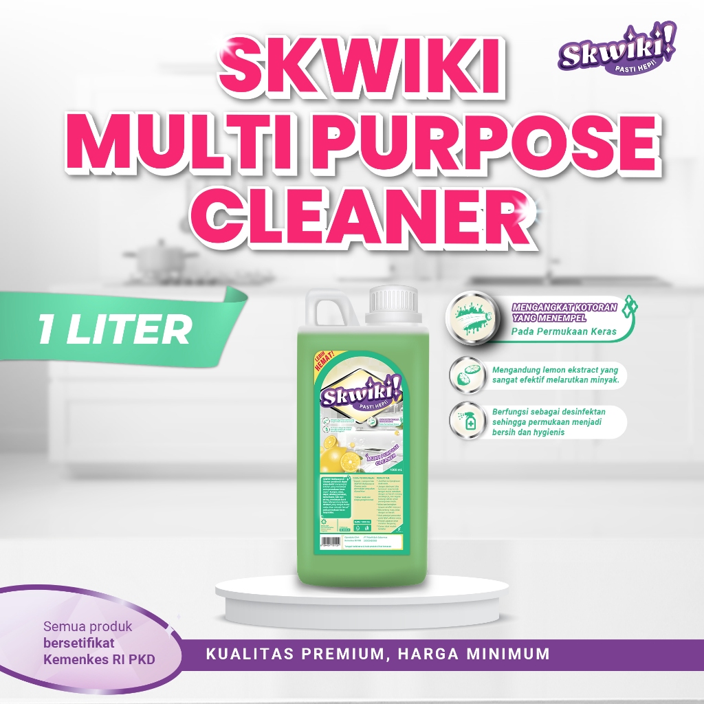 Jual SKWIKI! Multi Purpose Cleaner Pembersih Serbaguna 1L | Shopee ...