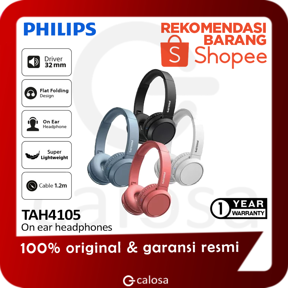 Jual PHILIPS TAH4105 On ear headphones / TAH 4105 / TAH4105 | Shopee ...