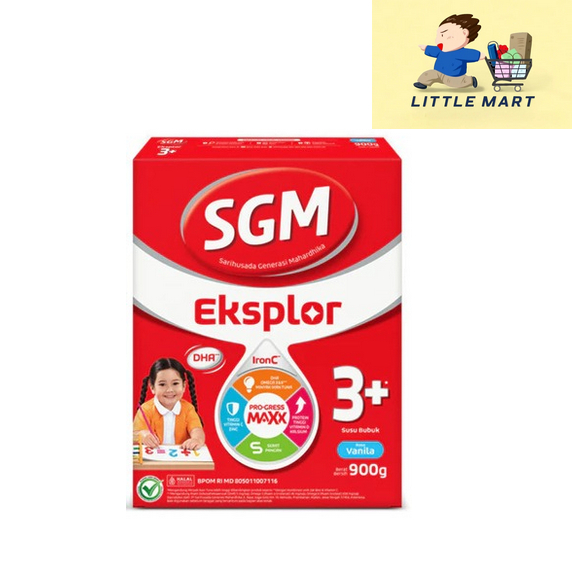 Jual SGM Eksplor 3+ plus Rasa Vanilla 900gr dengan IronC Susu ...
