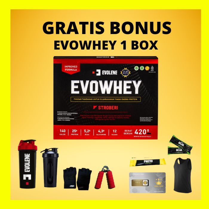 Jual EVOWHEY 1 BOX ISI 12 SACHET WHEY PROTEIN EVOLENE SUSU FITNESS EVO ...