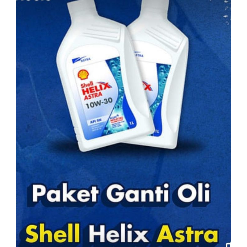 Jual Paket ganti oli shell astra sae 10w30 5w30 @4liter free engine ...