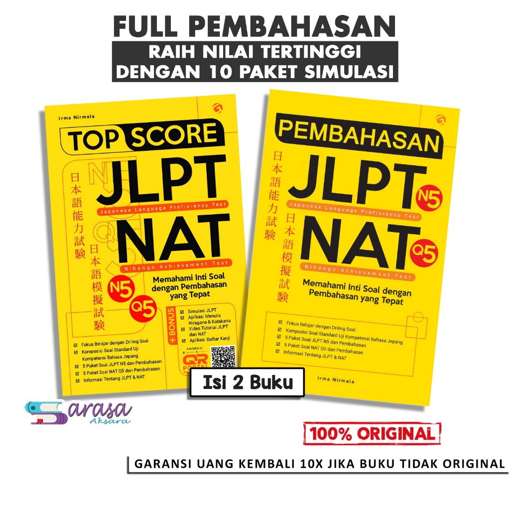 Jual Buku Jlpt N5 Nat Q5 Memahami Inti Soal Dengan Pembahasan Yang ...