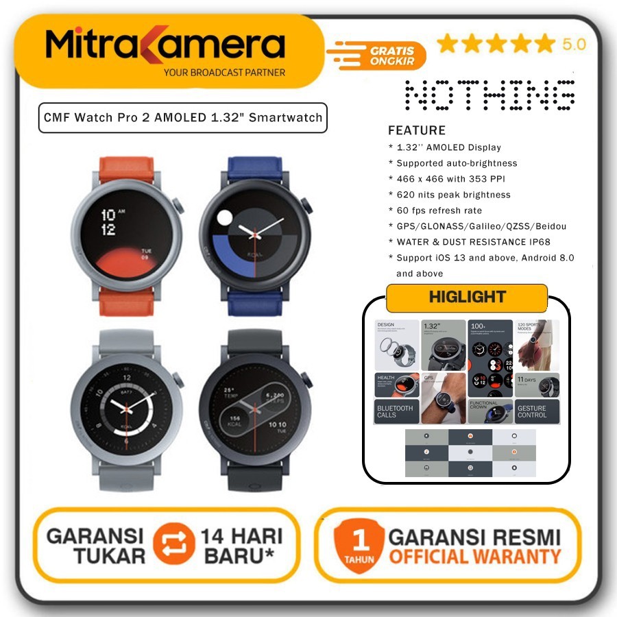 Jual CMF Watch Pro 2 AMOLED 1.32" Smartwatch By Nothing | Shopee Indonesia