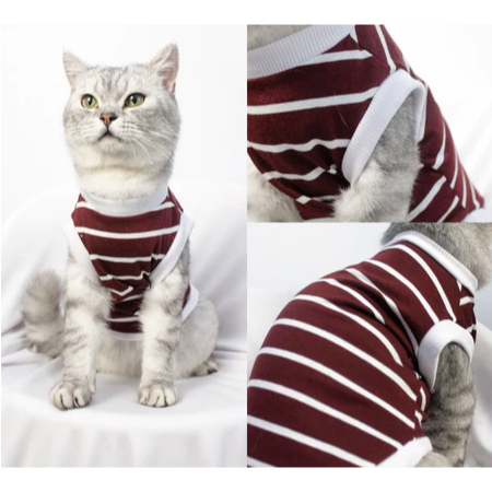 Jual Baju Kucing motif salur Lucu Cowok Cewek Murah anabul kitten adult ...