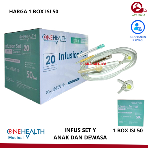 Jual Onehealth Infus Set Y Infusion Lengkap Type Y Jarum Infus Anak ...
