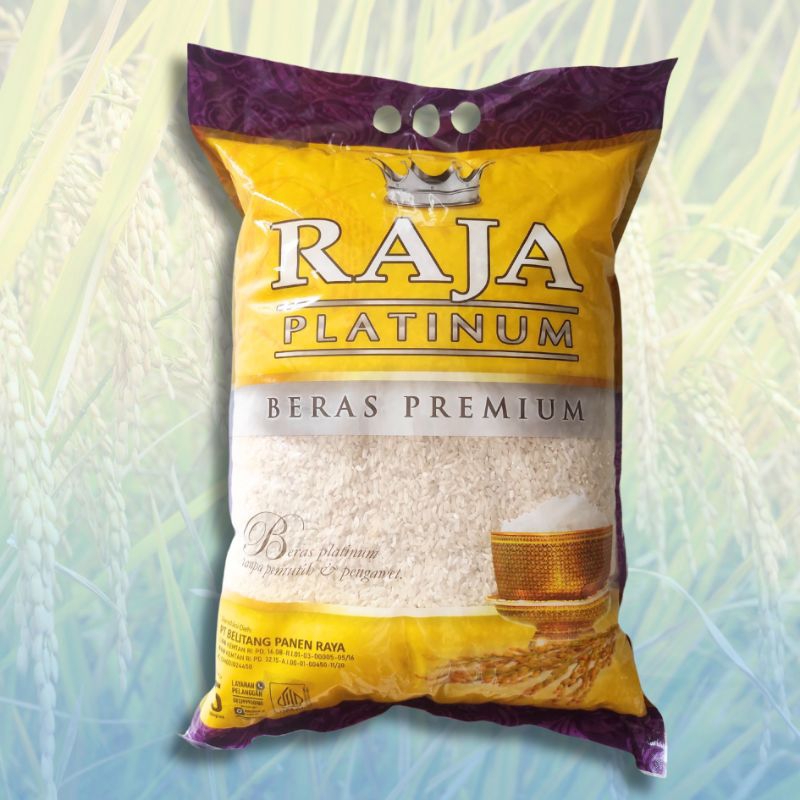 Jual BERAS RAJA PLATINUM 5KG, BERAS PREMIUM | Shopee Indonesia
