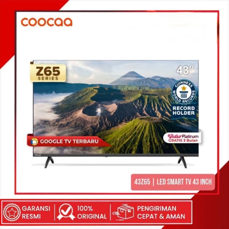 Jual Led TV Coocaa 43 inch 43" 43Z65 Google TV Res 2K Digital wifi ...