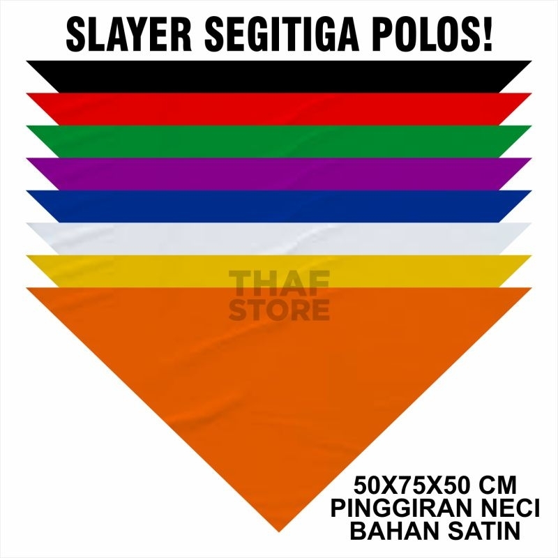 Jual SLAYER SEGITIGA POLOS / SYAL SEGITIGA / BANDANA IKAT KEPALA ...