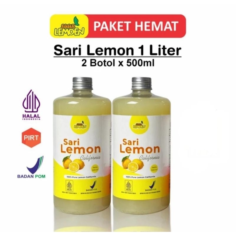 Jual SARI LEMON 1 LITER BPOM ORGANIK UNTUK DIET | Shopee Indonesia