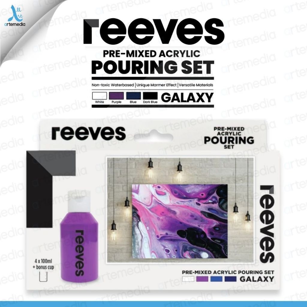Jual Reeves Pre Mixed Acrylic Pouring Paint Galaxy Color Set | Shopee ...