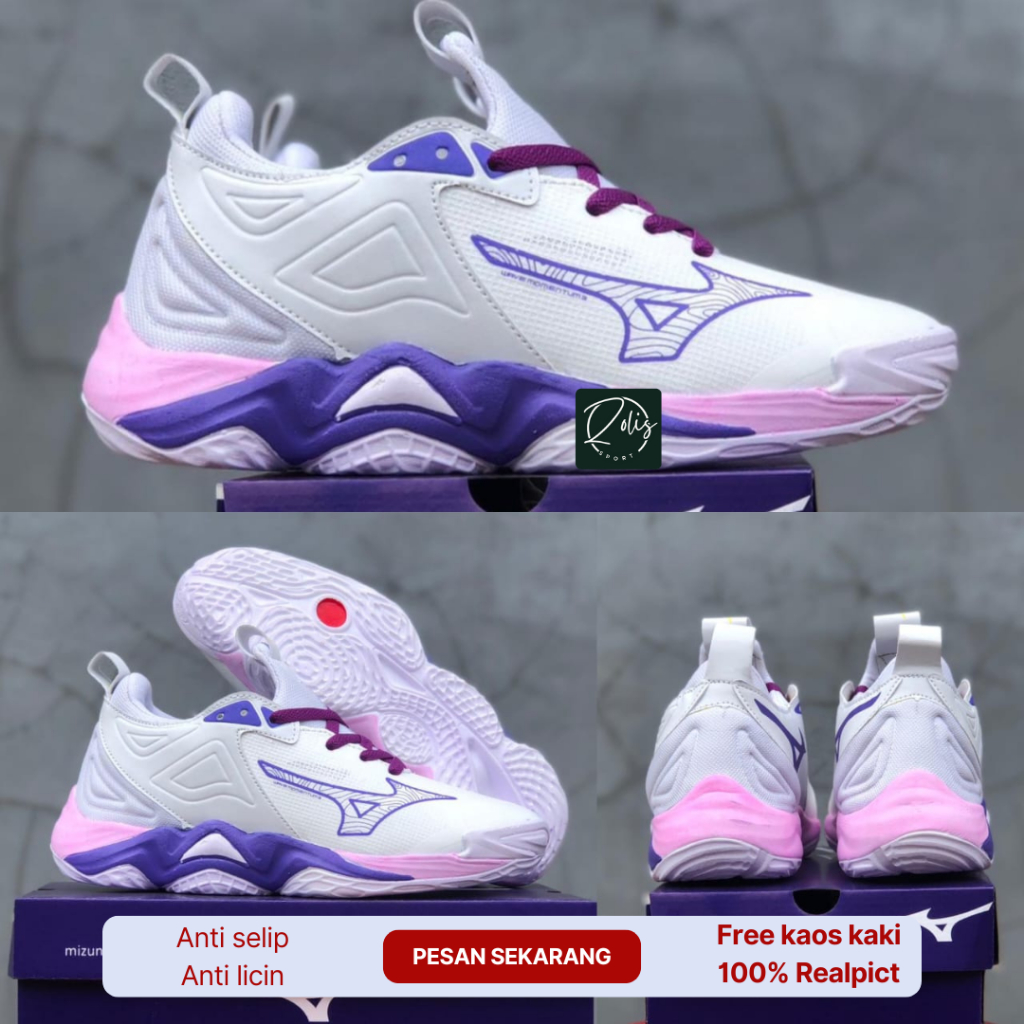 Jual promo sepatu voli wanita size 36-41 sepatu voly/badminton murah ...