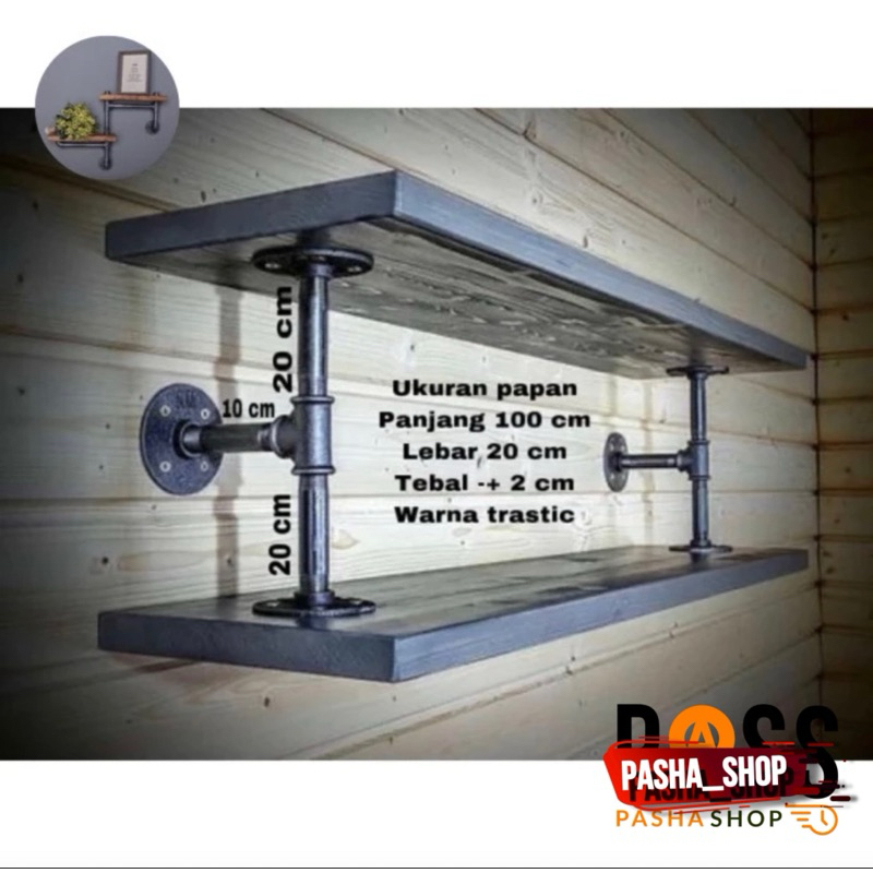 Jual Rak industrial - rak display - rak kayu ambalan - rak minimalis ...