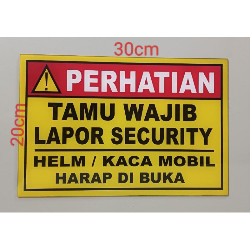 Jual plang nama security wajib lapor | Shopee Indonesia