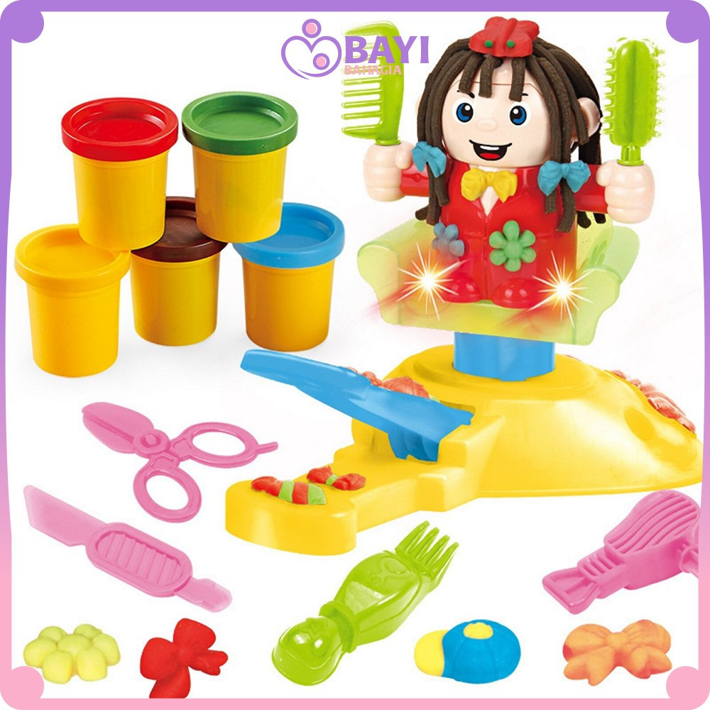 Jual Mainan Barbershop Potong Rambut Salon Styling / Mainan Anak Pangkas Rambut Prented Play ...