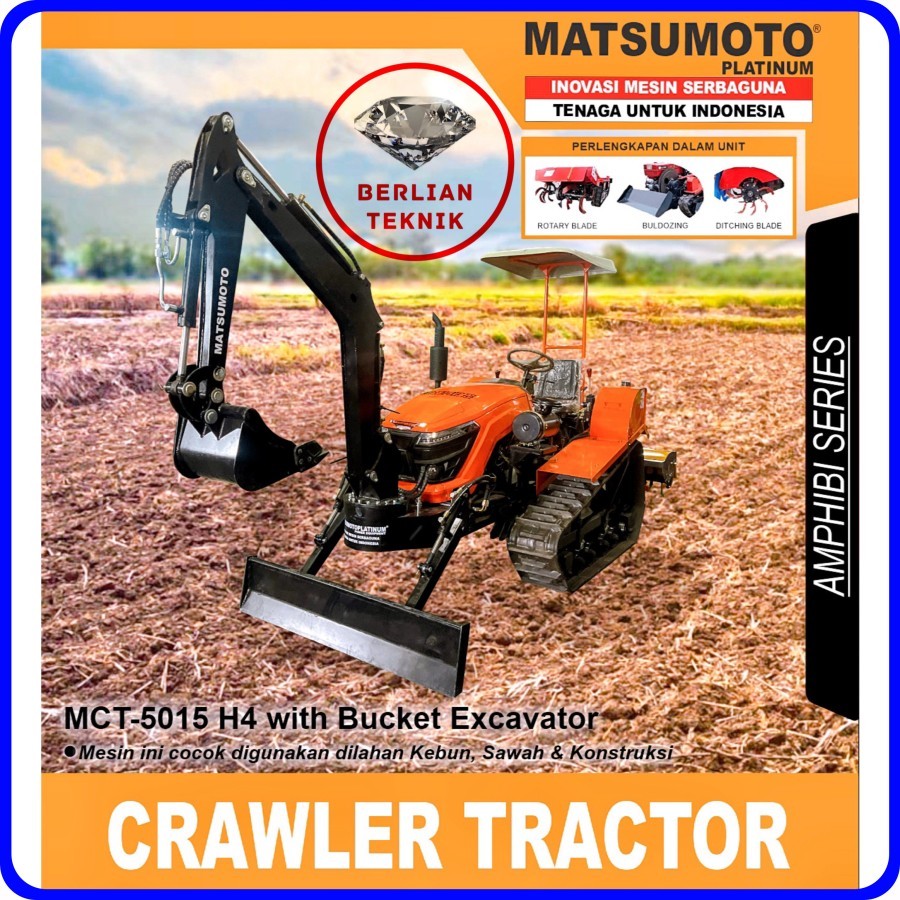 Jual Crawler Tractor Cultivator Traktor Matsumoto MCT 5015 H4 with ...