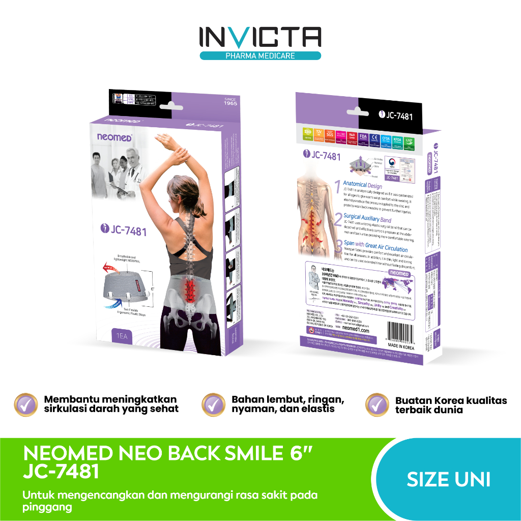 Jual Neomed Neo Back Smile 6" (Korset Penyangga Punggung dan Tulang ...