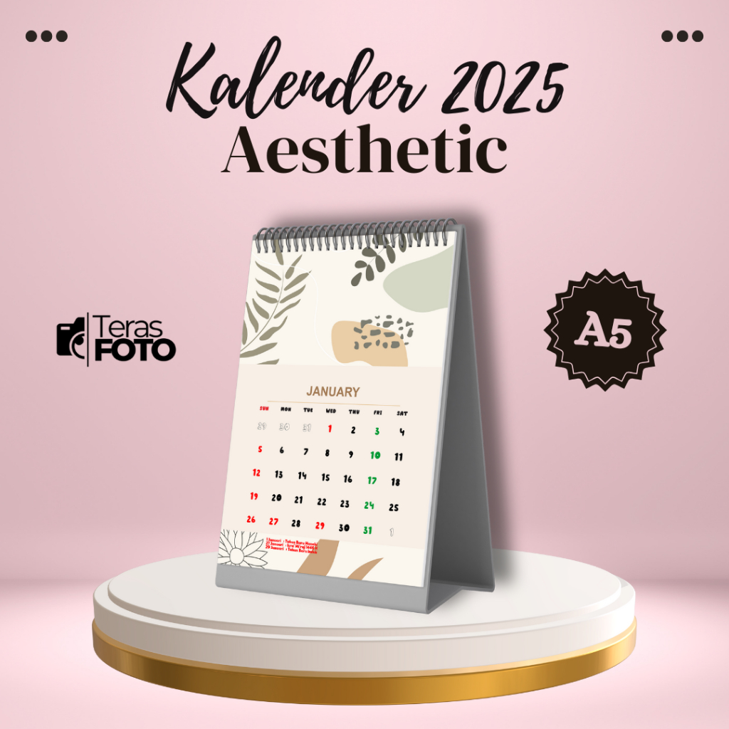 Jual KALENDER 2025 MOTIF AESTHETIC 04 / KALENDER ESTETIK/ KALENDER MEJA ...
