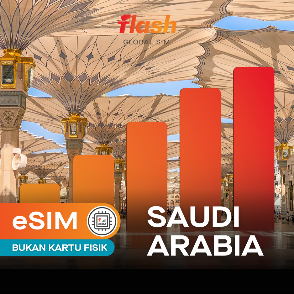Jual eSIM Saudi Arabia eSIM Umrah Unlimited Data Flash Global SIM (eSIM ...