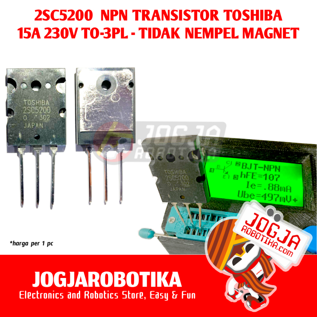 Jual Toshiba 2SC5200 SC5200 C5200 5200 TTC5200 15A 230V NPN Transistor | Shopee Indonesia