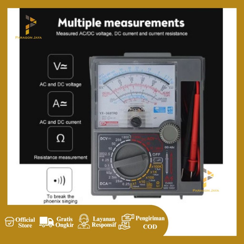 Jual Multimeter Avometer analog Multitester tester YX360TRD YX-360TRD ...