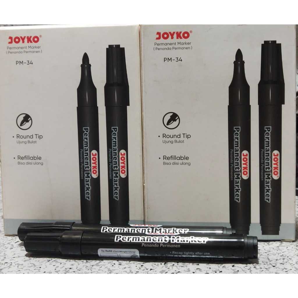 Jual 1 PCS - Spidol Permanent Marker | Spidol Besar Hitam | Spidol ...