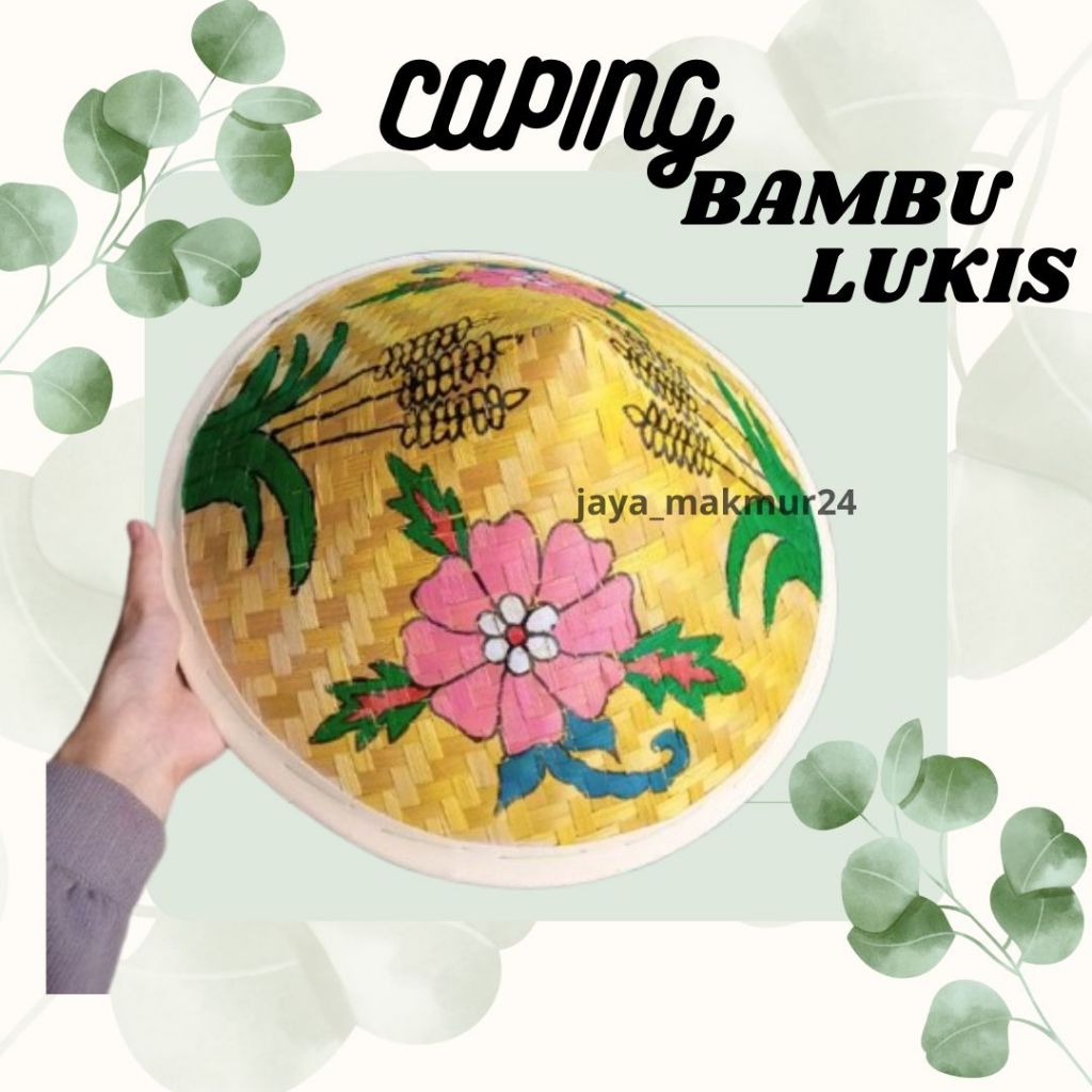 Jual caping bambu / caping lukis / topi caping petani | Shopee Indonesia