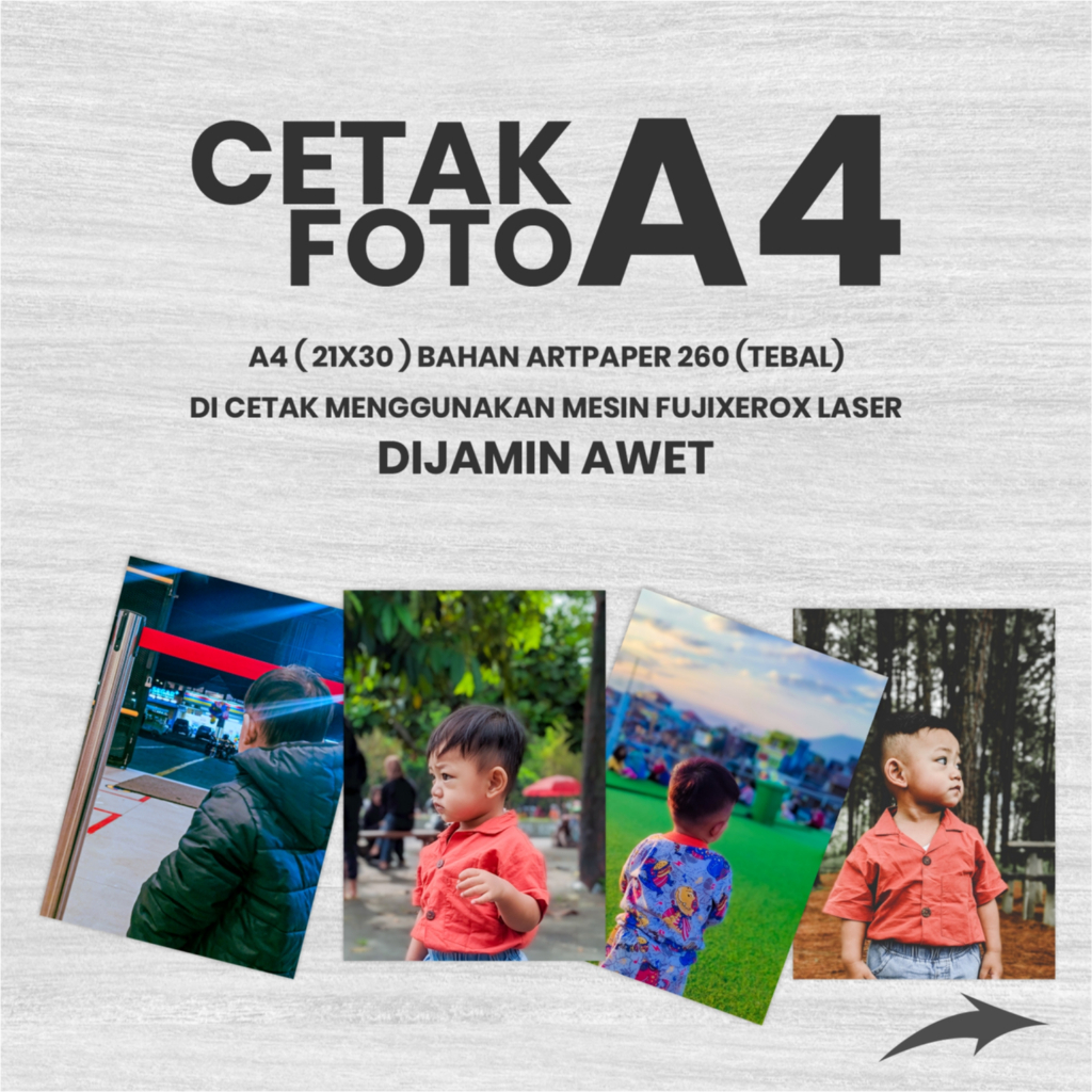 Jual CETAK FOTO UKURAN A4 (20X30cm) | Shopee Indonesia