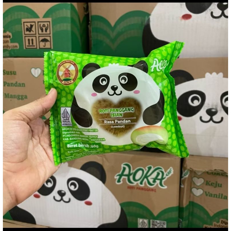 Jual Aoka Roti Panda isi (60gr) | Shopee Indonesia