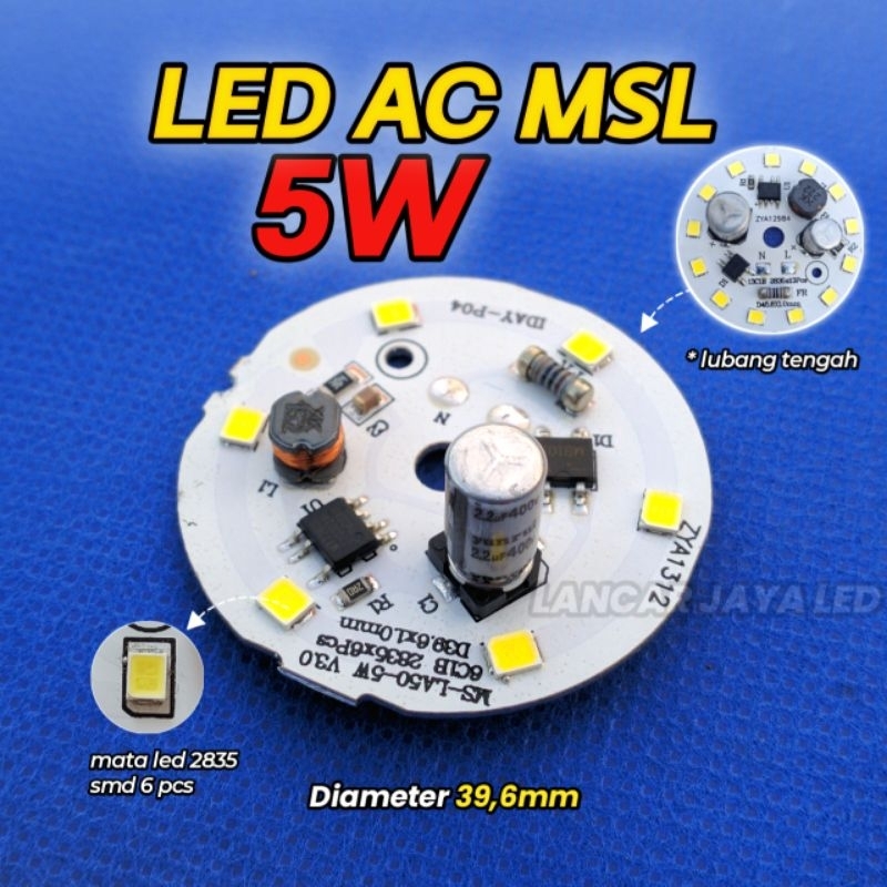 Jual PCB LED AC (MSL) 5W ~Lancar Jaya Led~ | Shopee Indonesia