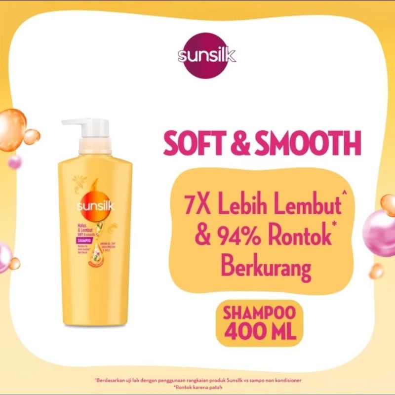 Jual SUNSILK SHAMPOO SOFT & SMOOTH BOTOL KUNING PUMP 400ML / 650ML ...