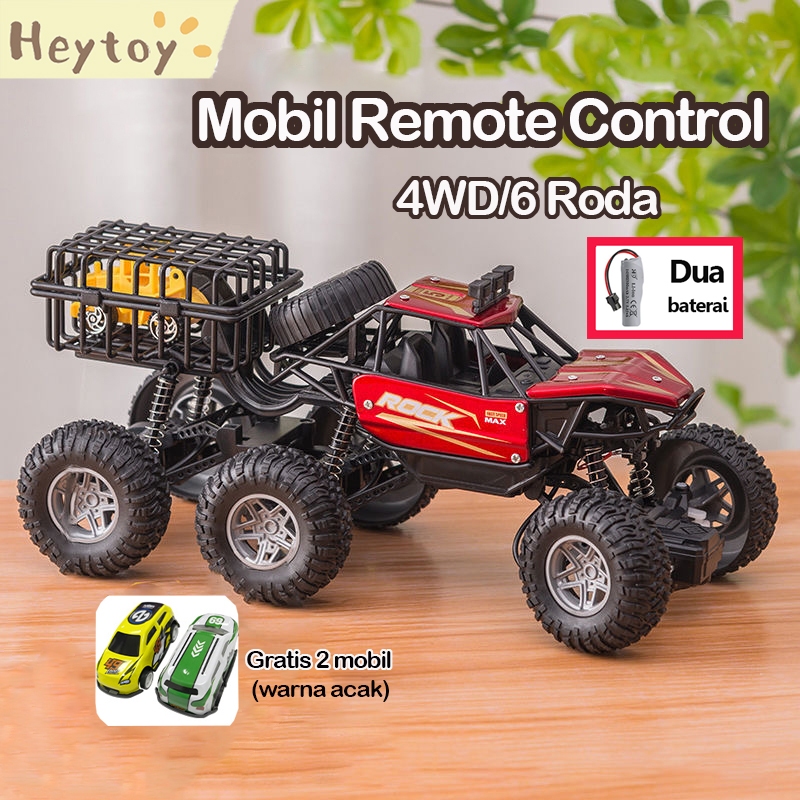 Jual Mobil Remote Control 4WD Mobil Mobilan Besar Offroad 6 Roda Alloy ...