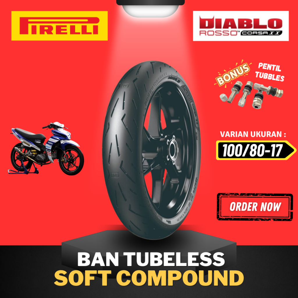 Jual [READY COD] BAN PIRELLI DIABLO ROSSO CORSA 2 100/80-17 SOFT COMPOUND RING 17 / BAN BALAP ...