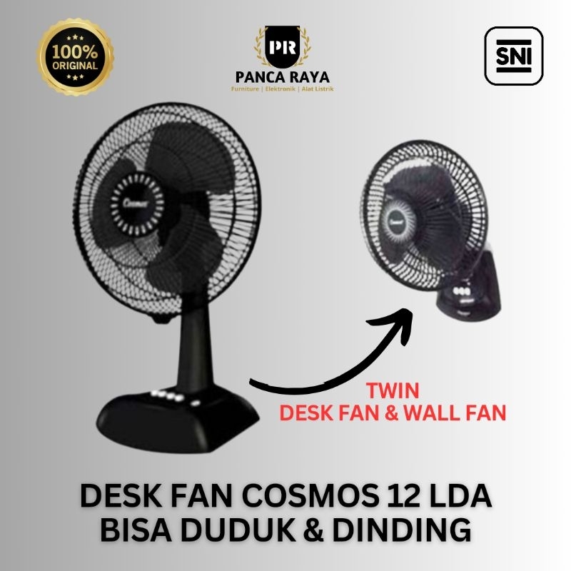 Jual DESK FAN COSMOS 12 inch 12LDA TWIN - KIPAS ANGIN COSMOS 12" 12LDA ...