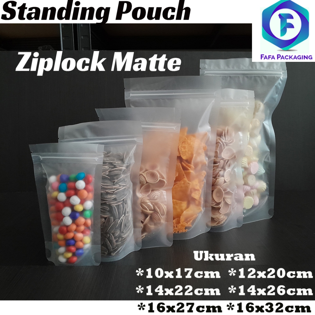 Jual Kemasan Makanan Standing Pouch Ziplock Matte Doff Kemasan Makanan ...