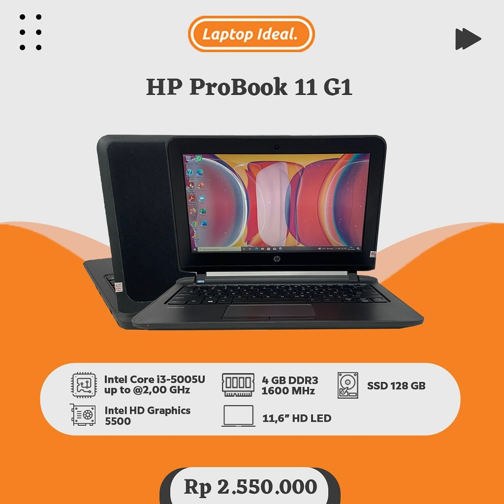 Jual HP ProBook 11 G1 SLIM i3 gen 5 RAM 4 GB SSD 128 GB MULUS | Shopee ...