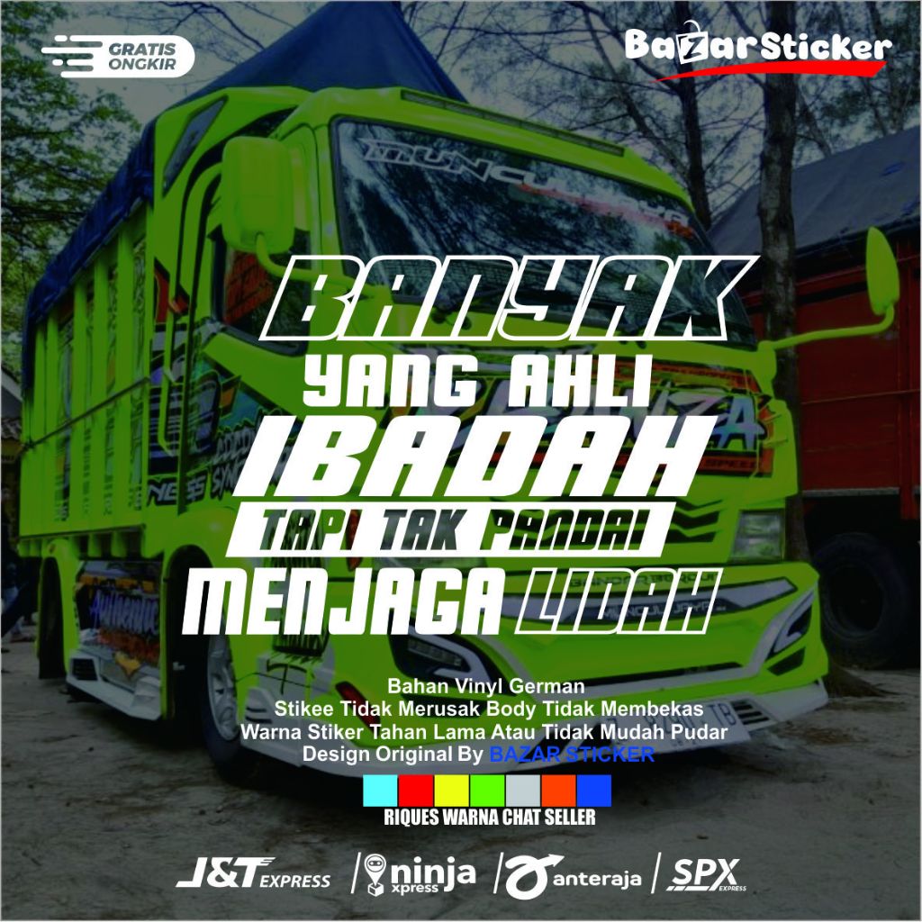 Jual stiker kaca banyak yang ahli ibadah tapi tak pandai menjaga lidah ...