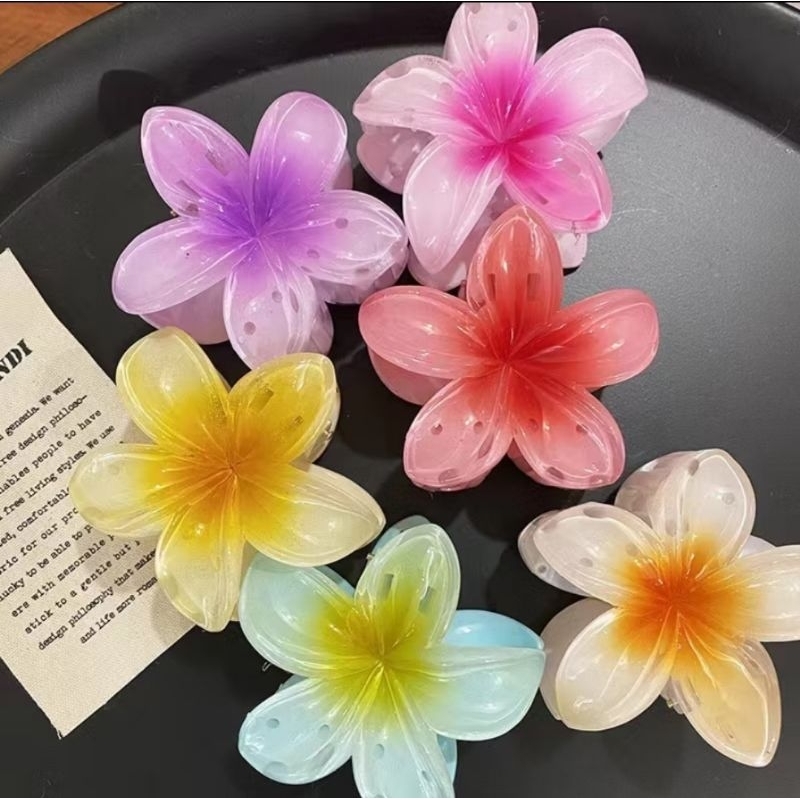 Jual [KAMBOJA] Viral Jepit Bunga Kamboja Jepit Bali Besar 8 CM | Shopee ...