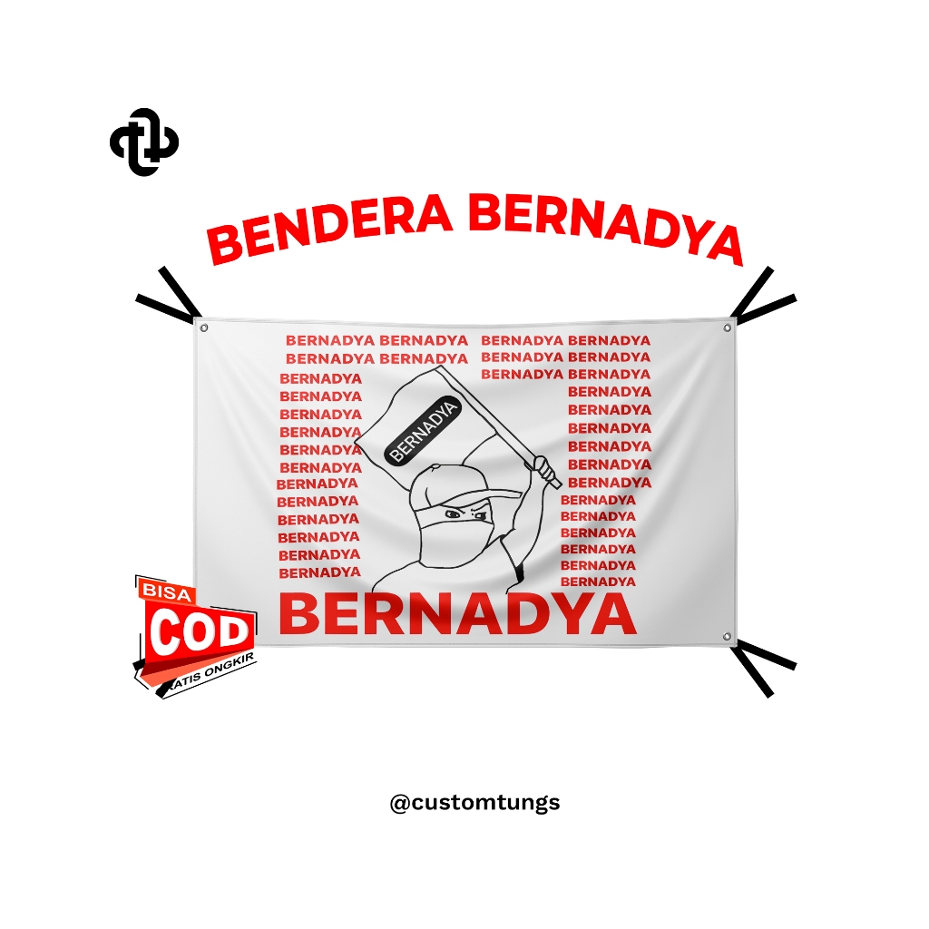 Jual BENDERA BERNADYA FULL PRINTING UKURAN 90X60cm | Shopee Indonesia