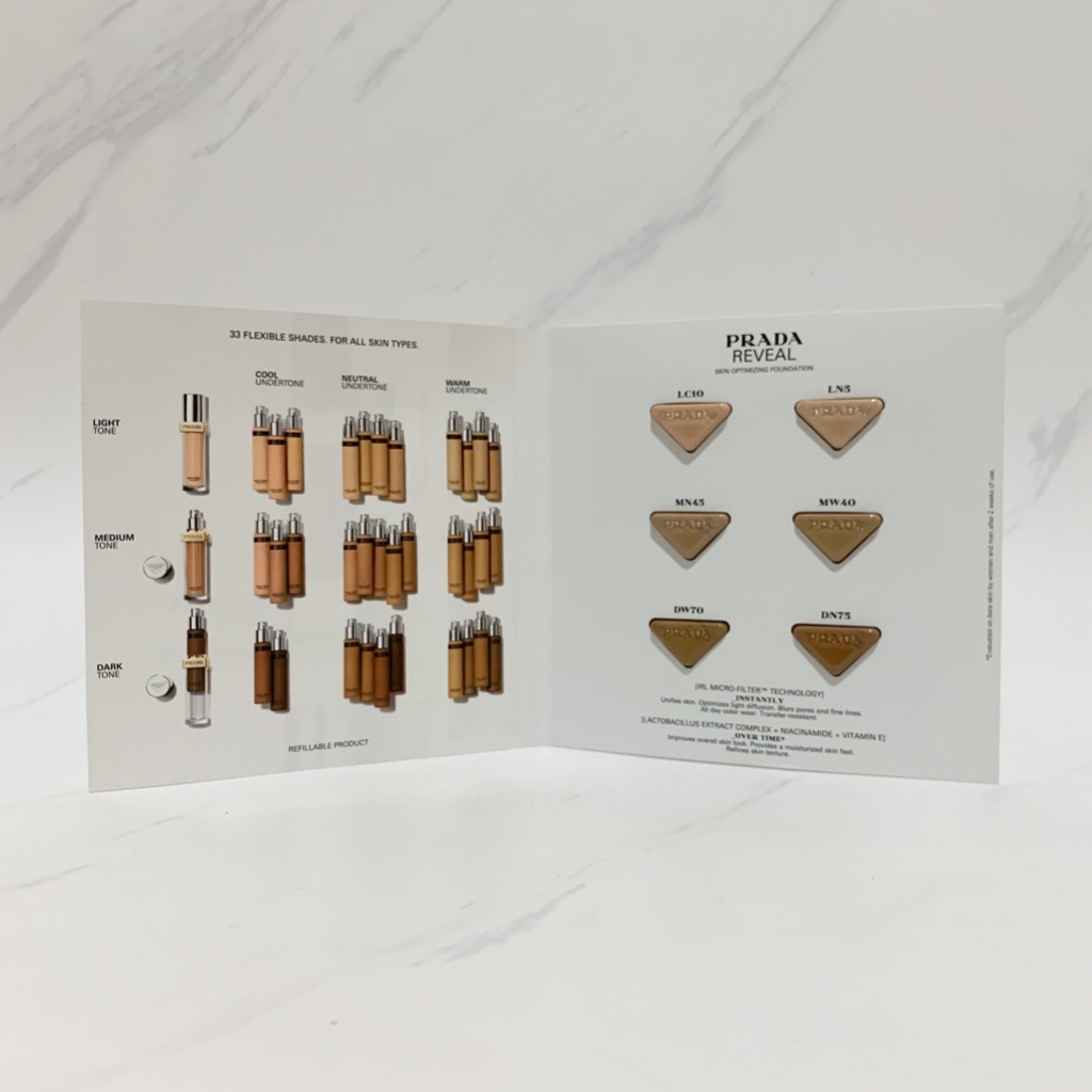 Jual Prada Beauty Reveal Skin Optimizing Soft Matte Foundation SAMPLE SET | Shopee Indonesia